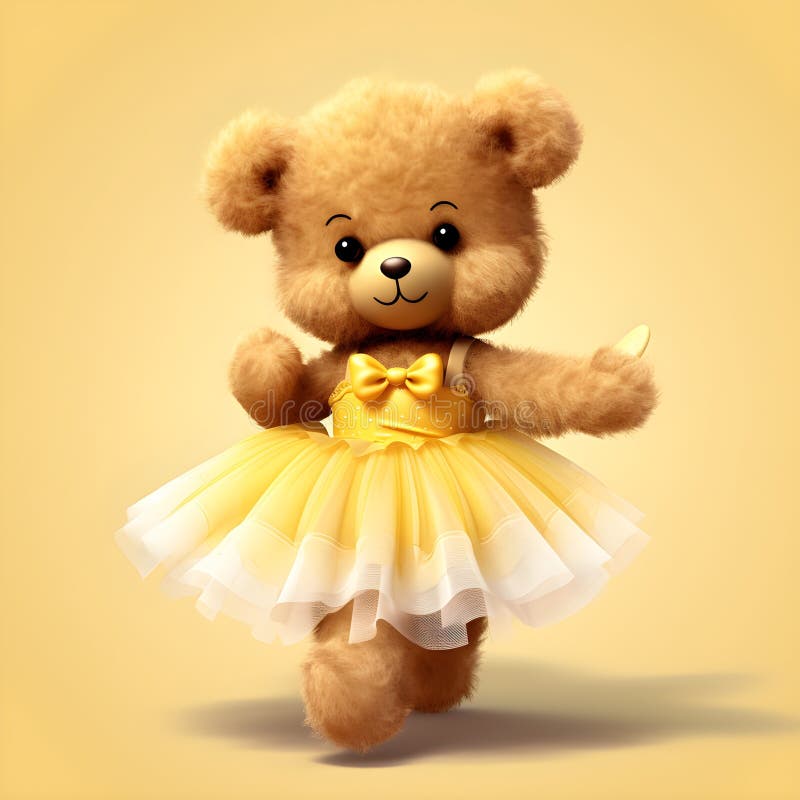 Whimsical Teddy Dance Scene Stock Illustration - Illustration of ...