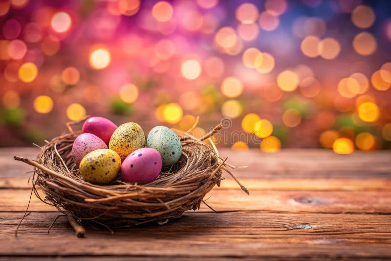 Whimsical TiltShift Easter Egg Hunt Invitation a Charming Wooden Table ...