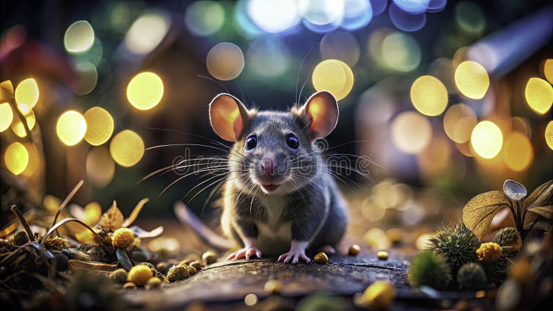 A Whimsical TiltShift Miniature of a Smiling Rat Adorable Rodent ...