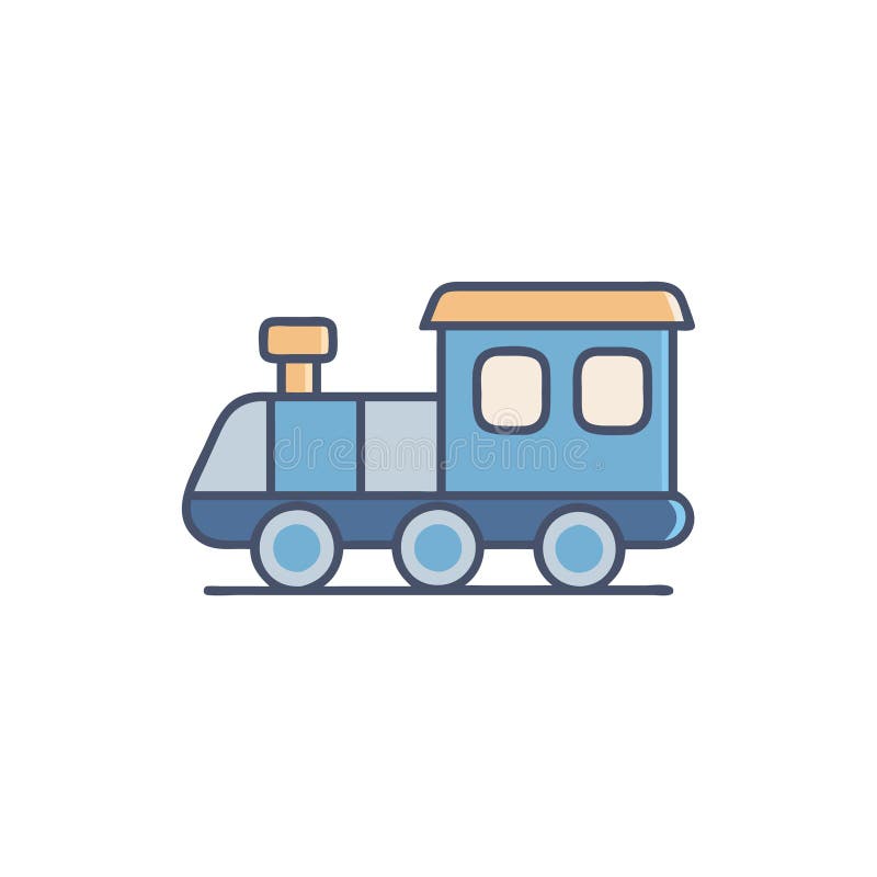 Whimsical Train Icon for Fun Adventures Stock Illustration ...