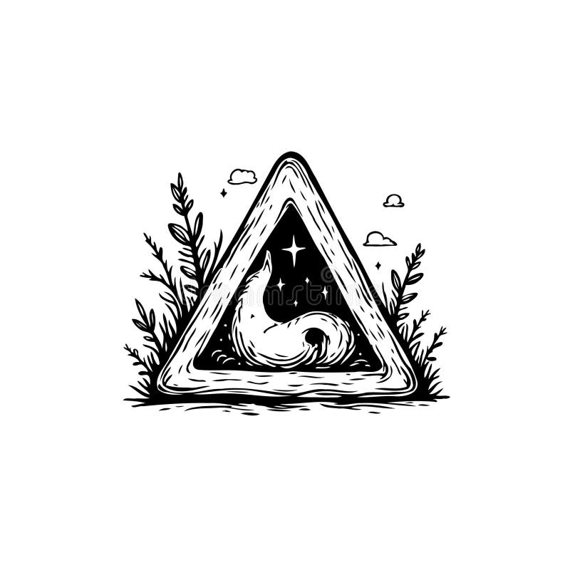 Whimsical Triangle Frame with Celestial Creature and Enchanting ...