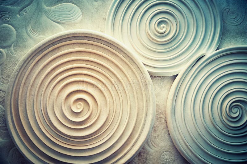 Whimsical Vintage Spiral Wave Design a Retro Abstract Background ...