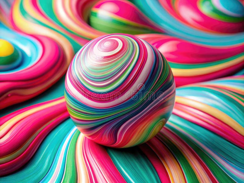 A Whimsical Vortex of Vibrant Colors Abstract Bubblegum Swirl Pattern for Modern Design Stock ...