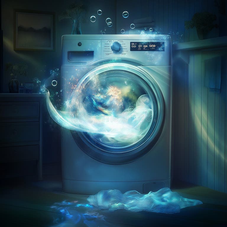 Whimsical Wash Cycle stock illustration. Illustration of soap - 357971332