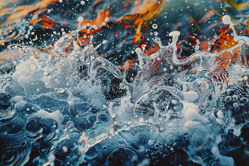 Whimsical Water Splashes and Bursts Create a Lively and Energetic Fluid ...