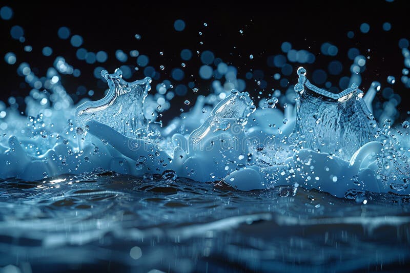 Whimsical Water Splashes and Bursts Create a Lively and Energetic Fluid ...