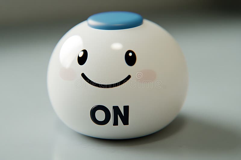 Whimsical White on Button Featuring a Smiley Face for Playful ...