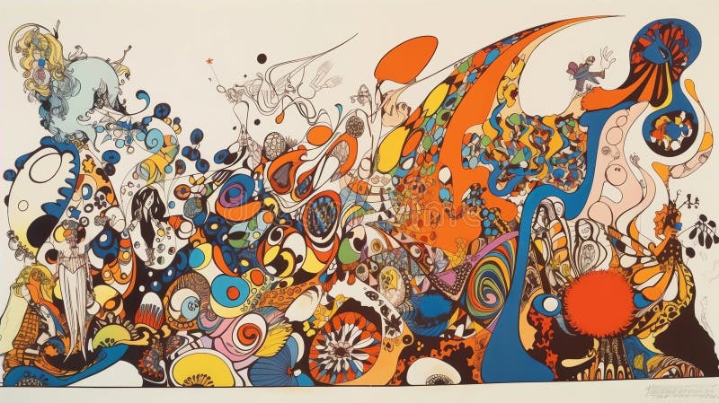 Whimsical White Page Design, Made with Generative AI Stock Illustration ...