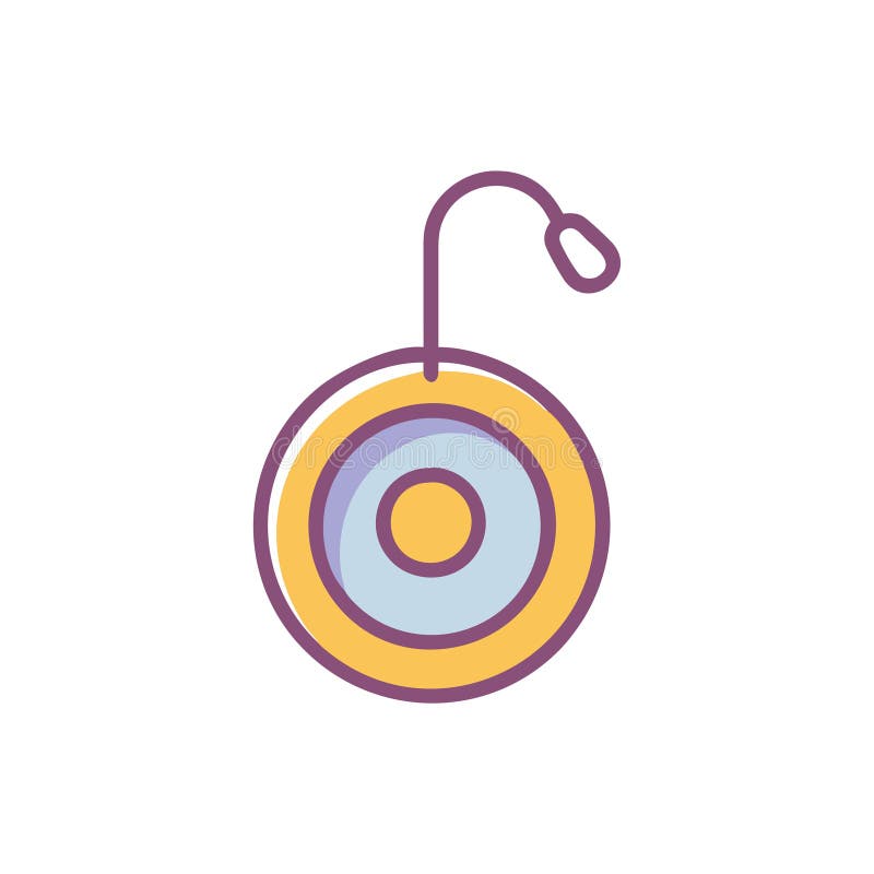 Whimsical Yo-Yo Icon for Joyful Play Stock Illustration - Illustration ...