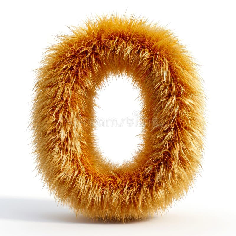 Whimsical Zero: Furry Elegance in a White Realm. Stock Illustration ...
