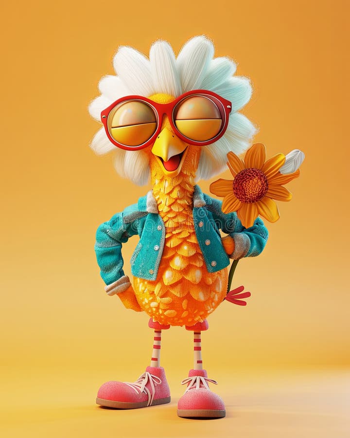 A Whimsically Designed 3D Character Ideal for Engaging Social Media ...
