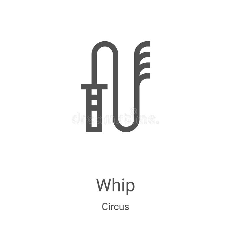 Whip Outline Vector Icon. Thin Line Black Whip Icon, Flat Vector Simple ...