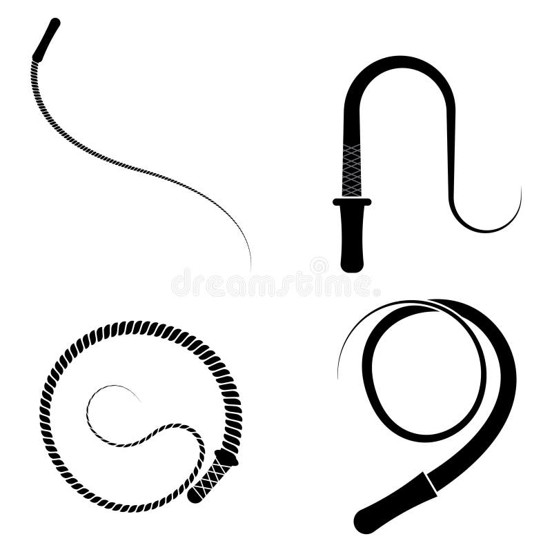 Whip icon stock vector. Illustration of west, tail, leather - 301555386
