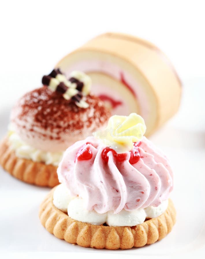 Whipped cream cakes stock photo. Image of dessert, filled - 21693662