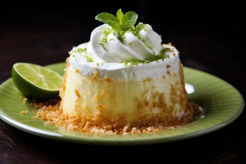 Whipped Cream Dollop on Top of Key Lime Pie Stock Image - Image of ...