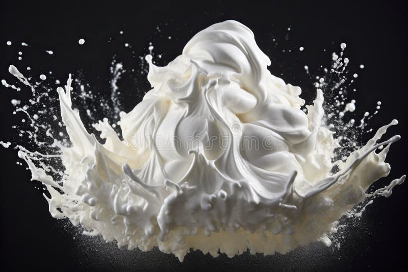 Whipped cream explosion stock illustration. Illustration of generative ...