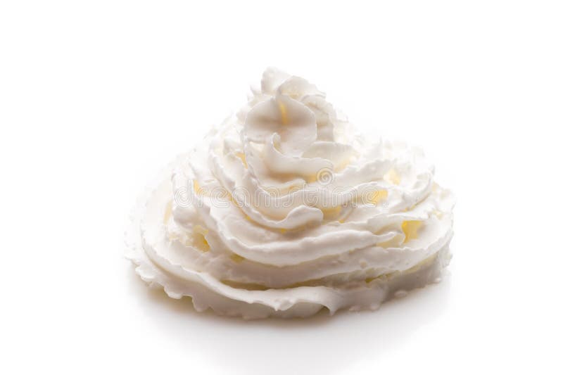 Swirl of Whipped Cream stock photo. Image of pudding - 126825938