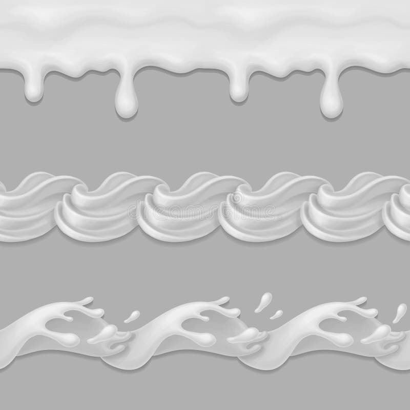 Whipped Cream Vector Illustration Stock Vector - Illustration of creamy ...