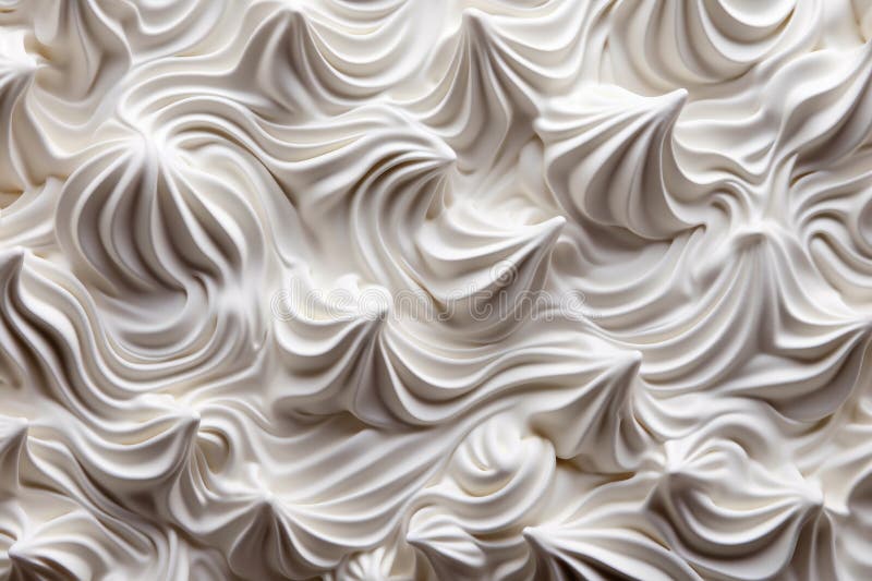 Whipped Cream Swirls Forming a Decorative Pattern on a Surface Stock ...