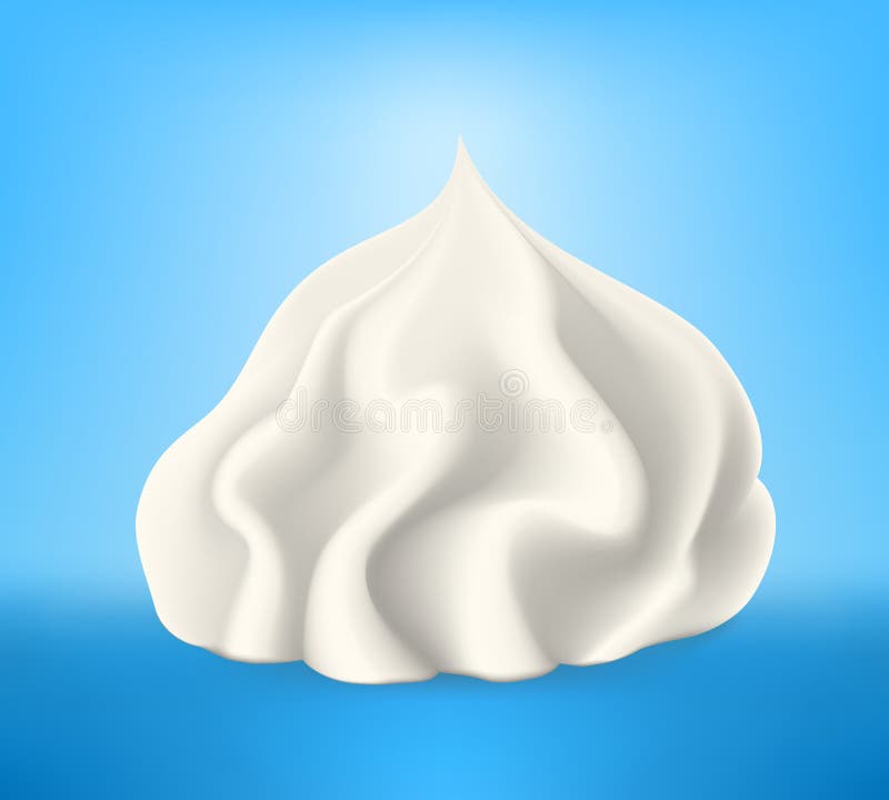 Whipped Cream, Vector Illustration. Stock Vector - Illustration of ...