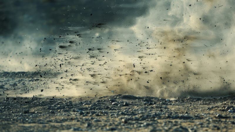 Whipping Winds Stirring Up Debris and Dust Stock Photo - Image of ...
