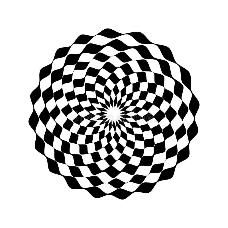 Whirl Movement Illusion. Abstract Circle Op Art Design Stock Vector ...