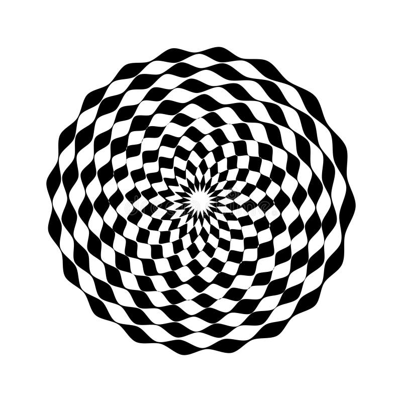 Whirl Movement Illusion. Abstract Circle Op Art Design Stock Vector ...