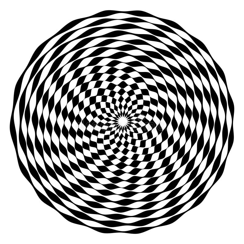 Whirl Movement Illusion. Abstract Circle Op Art Design Stock Vector ...