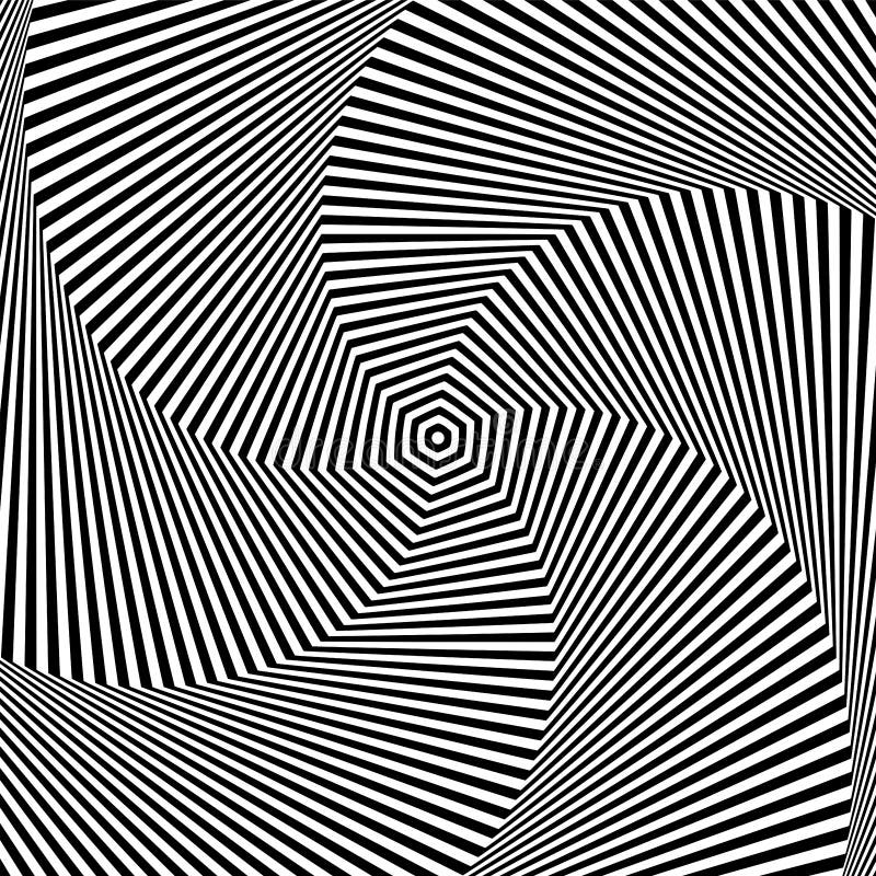 Whirl Rotation Movement Illusion in Abstract Op Art Design Stock Vector ...