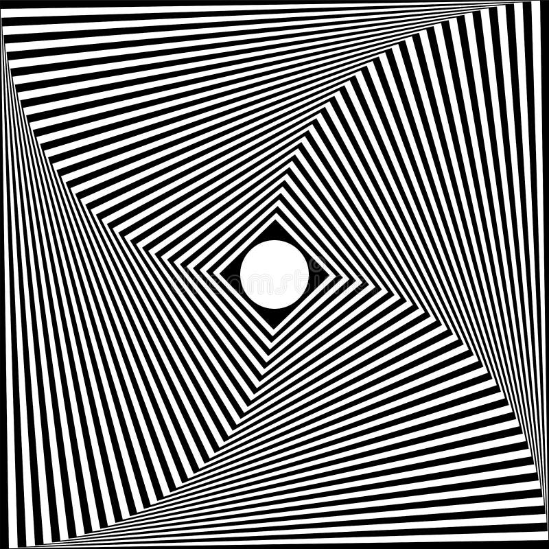 Illusion of Twisting Movement. Lines Texture. Abstract Op Art Design ...