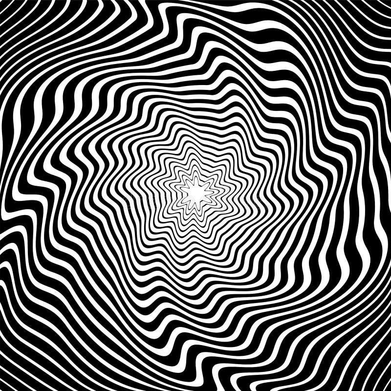 Twisting Motion Illusion in Abstract Op Art Design Stock Vector ...