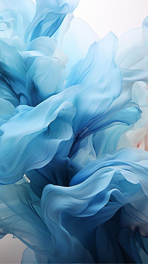 Whirling Blue Brushstrokes Capture Movement, Forming an Ethereal and ...