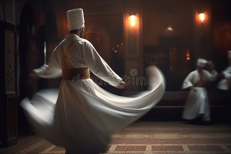 Whirling Dervish Sufi Religious Dance Created by Generative AI Stock ...