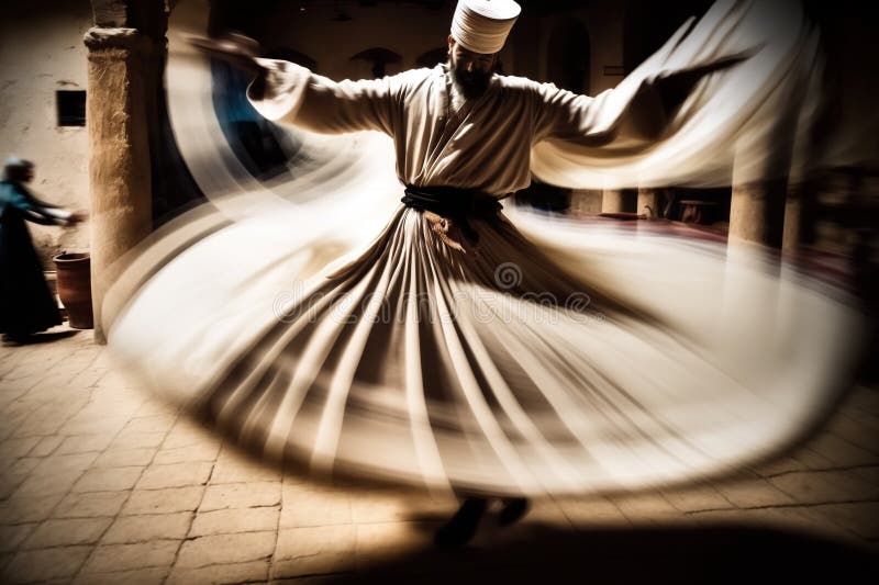 Whirling Dervishes. Sufi Whirling Dance with Motion Blur Effect Stock ...