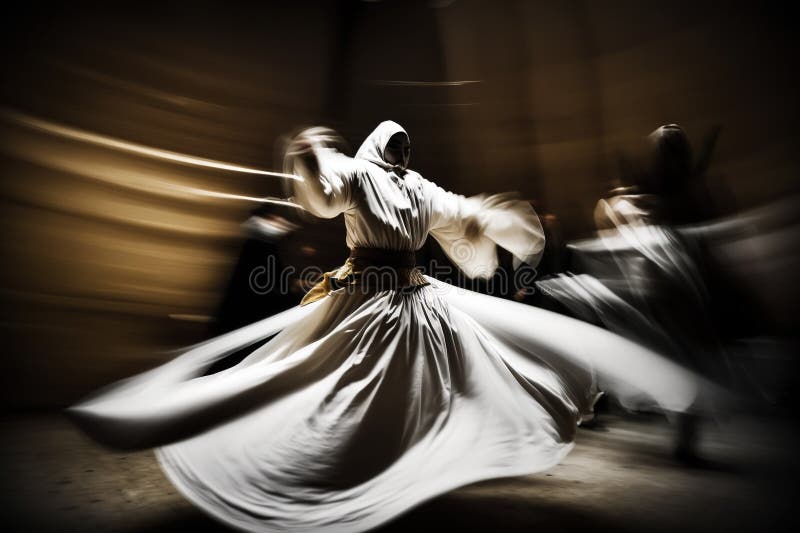 Whirling Dervishes. Sufi Whirling Dance with Motion Blur Effect Stock ...