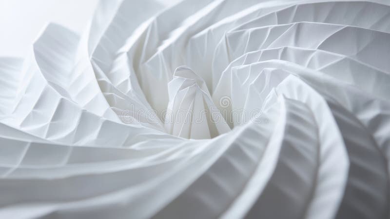 Whirling Elegance: Abstract White Paper Swirls in Close-up View Stock ...