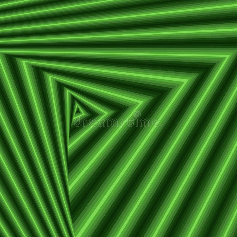 Whirling Sequence With Green Triangle Forms Stock Vector Illustration Of Imagination Deep