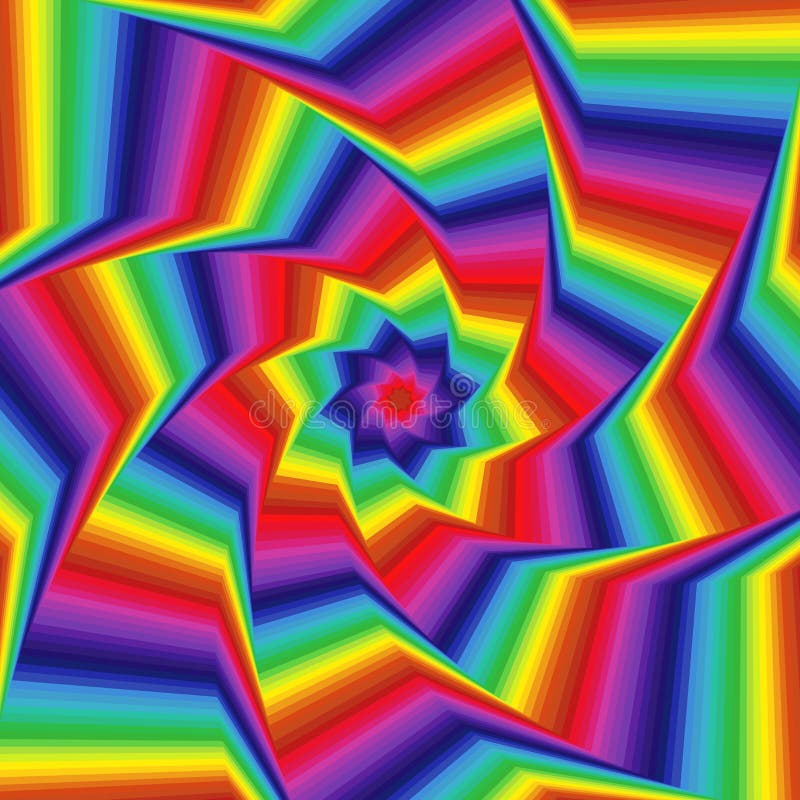Whirling Spectrum Colors Octagonal Star Forms Stock Vector ...
