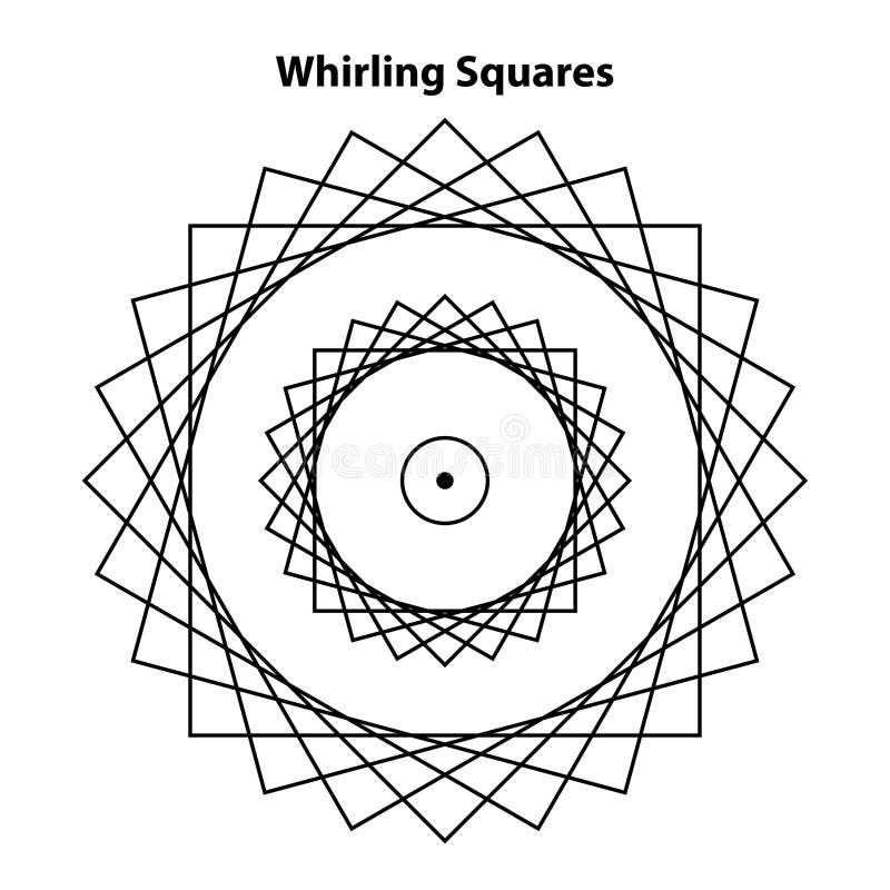 Whirling Squares. Sacred Geometry Vector Design Elements Stock Vector ...