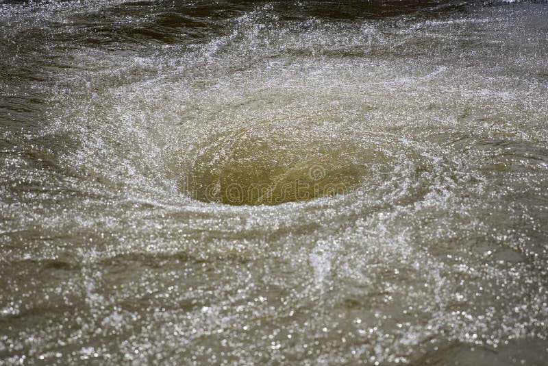 Whirlpool in the Center of a River Stock Photo - Image of clear, water ...