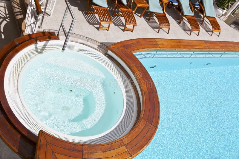 Whirlpool on the Deck of a Cruise Ship Stock Photo - Image of lifestyle ...