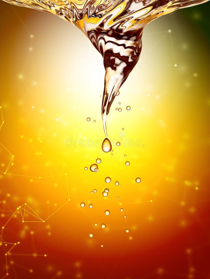 Whirlpool in gold water stock illustration. Illustration of diving ...