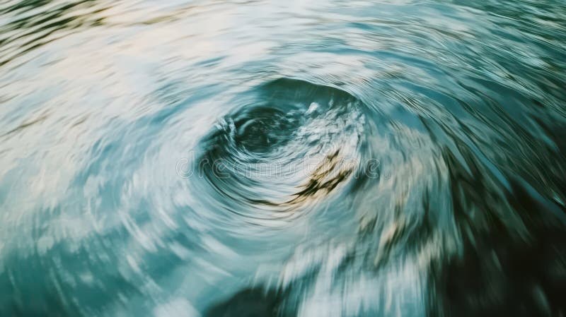 Whirlpool of Teal: Abstract Water in Circular Motion, Capturing Nature ...