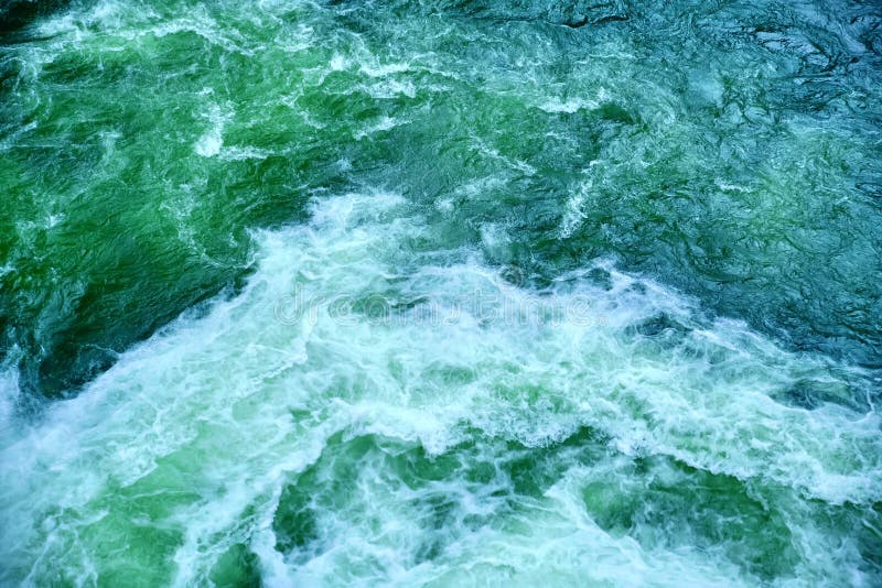 Whirlpools Waves of Water of the Waves from a Waterfall Stock Photo ...