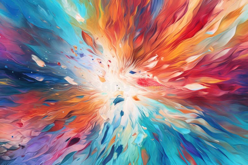 Whirlwind of Abstract Colors and Shapes on a Vibrant Background ...