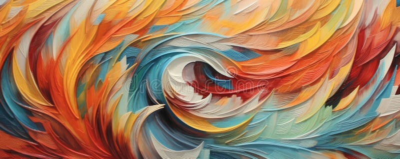 Whirlwind of Abstract Colors Swirling and Colliding, Forming a ...