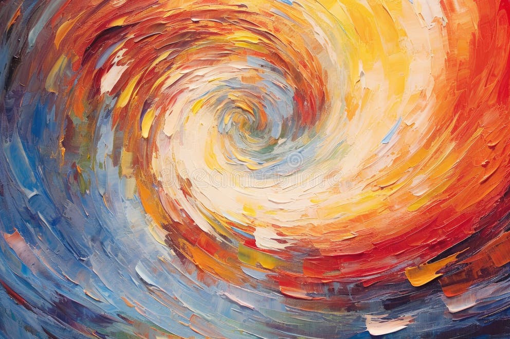 Whirlwind of Abstract Colors Swirling and Twirling, Creating a ...