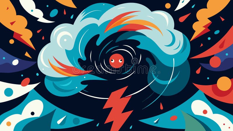 A Whirlwind of Abstract Shapes and Patterns Evoking the Overwhelming ...