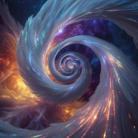 A Whirlwind of Colors and Textures Forms a Spiraling Pattern ...