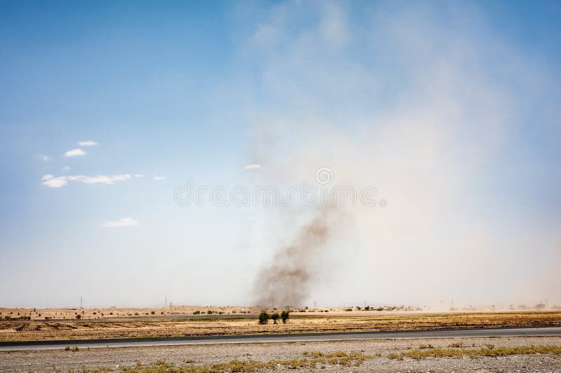 Whirlwind or Dust Devil in Iran Stock Image - Image of arid, climate ...